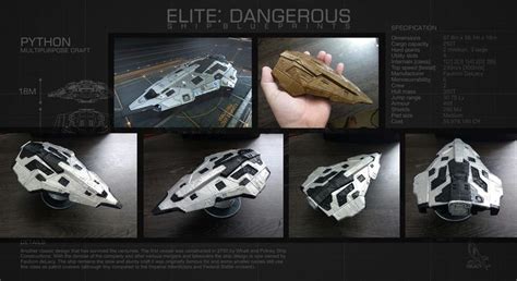 Elite Dangerous Ship Python 3d Print Aurélio Filgueiras On