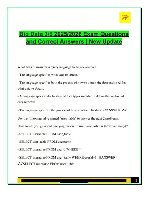 Big Data Exam Prep 80 Advanced Questions With Correct Answers 2025