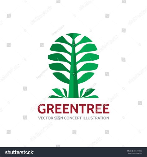 Green Tree Vector Logo Template Concept Stock Vector Royalty Free 496709596 Shutterstock