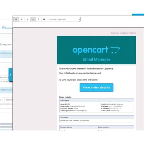 Opencart Mail Manager For Opencart 2 3