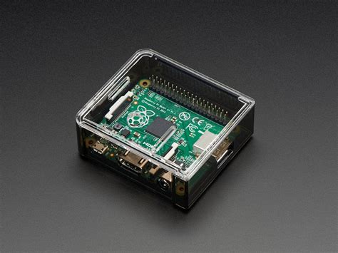 Adafruit Raspberry Pi A Case Smoke Base W Clear Top The Pi Hut