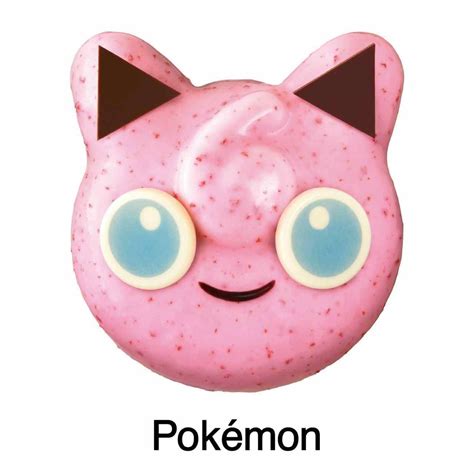 Miss Donut Pokemon Pudding Donut Smooth Whip In Fluffy Yeast Dough Coated With Strawberry
