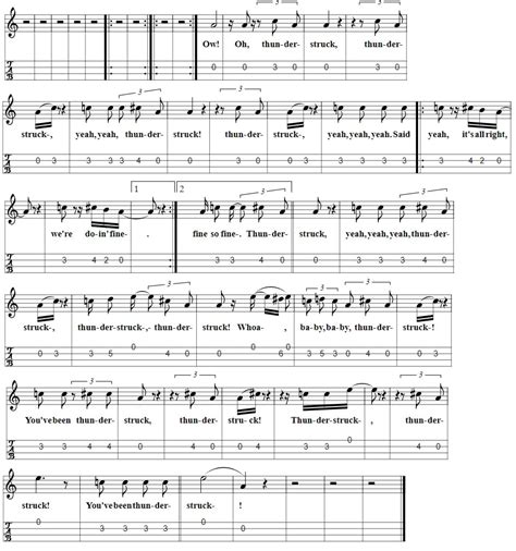 Thunderstruck Banjo And Mandolin Tab Tenor Banjo Tabs Thunderstruck Banjo And Mandolin Tab Tenor Banjo Tabs
