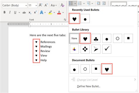 How To Add Bullet Points In Microsoft Word