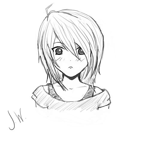 Short Hair Girl Drawing At Getdrawings Free Download