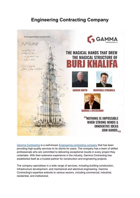 Ppt Engineering Contracting Company Gamma Contracting Powerpoint