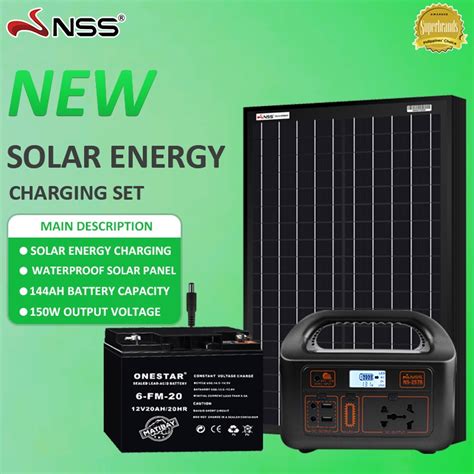 Nss Solar Generator 12000mah Multi Function Portable Big Capacity Power