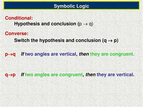 Ppt Objectives Recognize Conditional Statements Write Converses Of