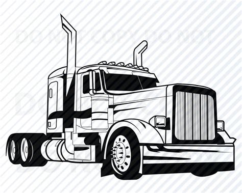 Semi Truck Vector Art At Collection Of Semi Truck