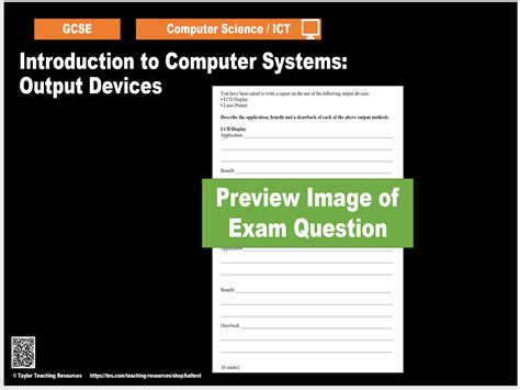 Output Devices Computer Science ICT GCSE Full Lesson Teaching Resources