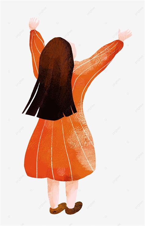어린 소녀 일러스트 뒷모습 어린 소녀 다시보기 포옹 Png 일러스트 및 Psd 이미지 무료 다운로드 Pngtree