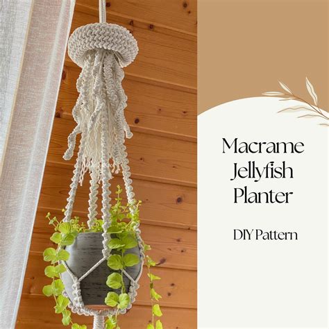 DIY Pattern Macrame Jellyfish Plant Hanger Macrame PDF Pattern Step By Step Macrame Pattern