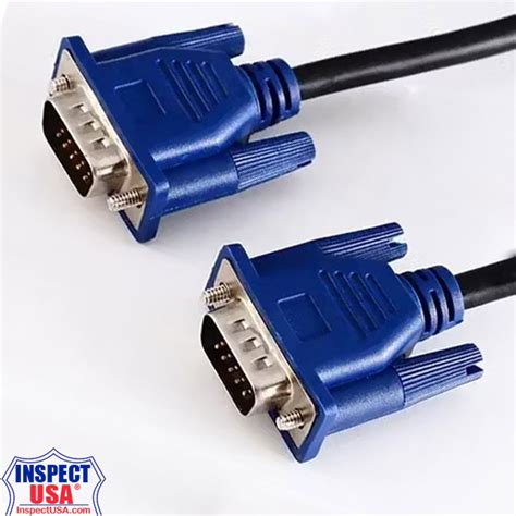 Vga Cable 6 Db15 Mm Male Db15 To Male Db15 Connector Inspect Usa