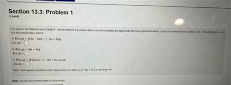 Solved Section Problem Point For Each Of The Chegg Com