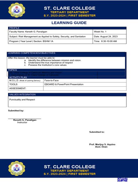 Learning Guide Pdf Learning Behavior Modification