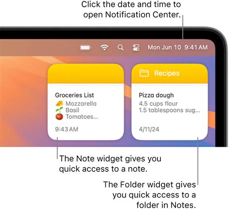 Use Notes Widgets To View Notes On Mac Apple Support