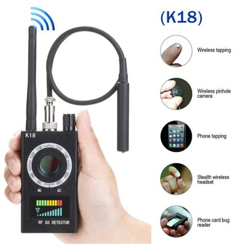 K18 1mhz 6 5ghz Multi Function Anti Detector Camera Gsm Audio Bug Finder Gps Signal Lens Rf