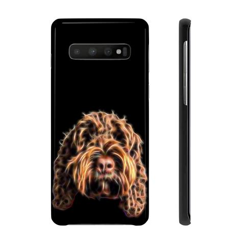 Chocolate Brown Cockapoo Phone Case With Stunning Fractal Art Etsy Uk