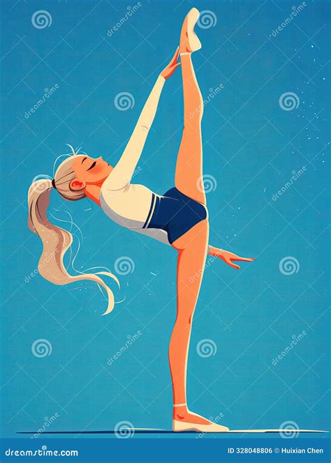 Man Stretching Thigh With Standing Hamstring Stretch Cartoon Vector