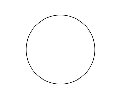 Circle Shape Outline Stroke Black And White Symbol