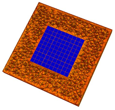 numerics 3d inclusion with structured mesh and coarse and arbitrary