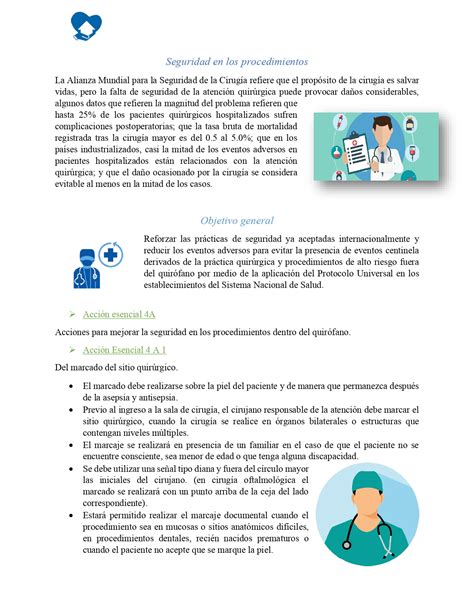 Acción Esencia 4 Seguridad En Los Procedimientos