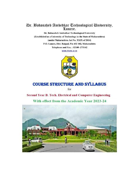 Second Year Electrical And Computer Engineering Syllabus Pdf Electric Motor Transformer