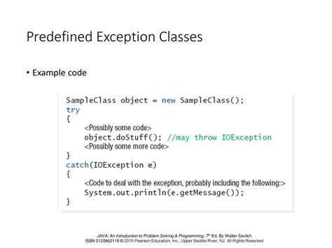 Exception Handling Chapter Ppt Download