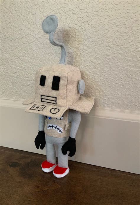 Custom Roblox Mr Robot Jazwares Plush Figure Without Code Etsy