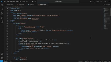 Harish Chintala On Linkedin Hello Connections I Have Completed Bharat Intern Task 3 Netflix