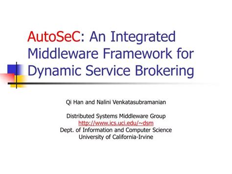 Ppt Autosec An Integrated Middleware Framework For Dynamic Service Brokering Powerpoint