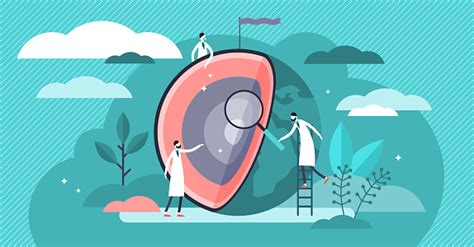 지구 레이어 벡터 그림입니다 플랫 작은 지구 연구 사람 개념 과학에 대한 스톡 벡터 아트 및 기타 이미지 과학 과학자 교육 Istock