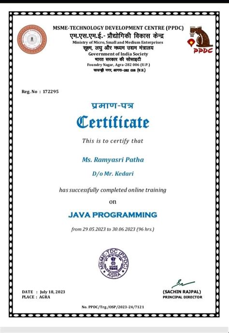 ramyasri patha on linkedin msme msme javaprogramming
