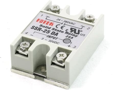 Uxcell 24 380VAC 3 32VDC SSR 25D Model DC Input AC Output Solid State Relay Electrical