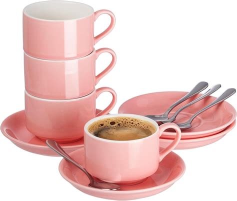 Meichu 2 5oz Espresso Cups Set Of 4 Demitasse Cups And
