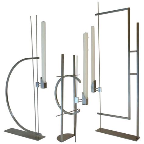 Set Of Three Candle Holders By David Zelman At 1stdibs David Zellman