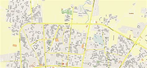 Ciudad Victoria Tamaulipas Mexico Vector Map High Detailed Fully