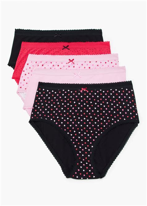 Shop Plus Size 5 Pack Cotton Love Briefs In Multi Taking Shape Au
