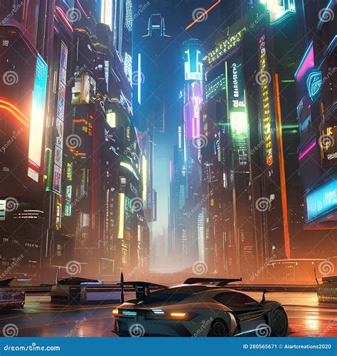 1823 Futuristic Cyberpunk City A Futuristic And Sci Fi Inspired Background Featuring A