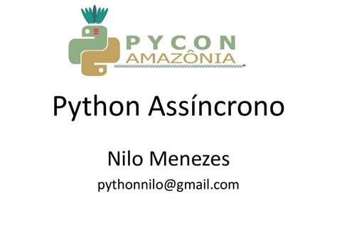 python assíncrono speaker deck