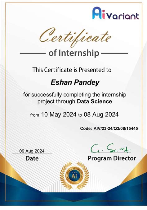 Eshan Pandey On Linkedin Internship Datascience Learning Growth