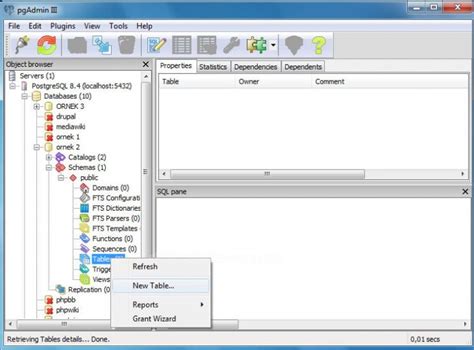 Postgresql Veri Tabanı Postgresql İle Database Ve Table Oluşturma Pgadmin Iıı Phppgadmin