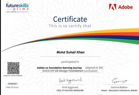 Mohd Suhail Khan On Linkedin Finally I Received My Adobe Ux Design