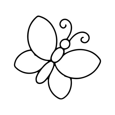 página de libro para colorear para niños pequeña mariposa personaje de