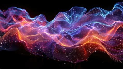 Premium Photo Abstract Digital Waveforms Depicting Advanced Communication Technology