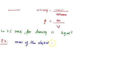 SOLVED Volumetric Density Linear Density Planar Density