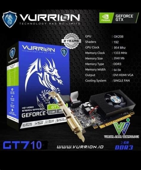 VGA CARD 2 GB GT 710 DDR3 64 BIT Lazada Indonesia