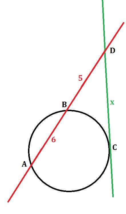 Finding Lengths Of A Secant And A Tangent Intersecting In The Exterior Of A Circle Geometry