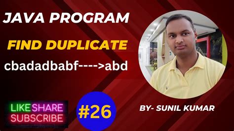 Java Program To Find Duplicate Characters In String The Place Of Learning Youtube