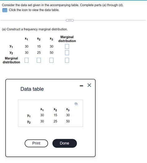 consider the data set given in the accompanying